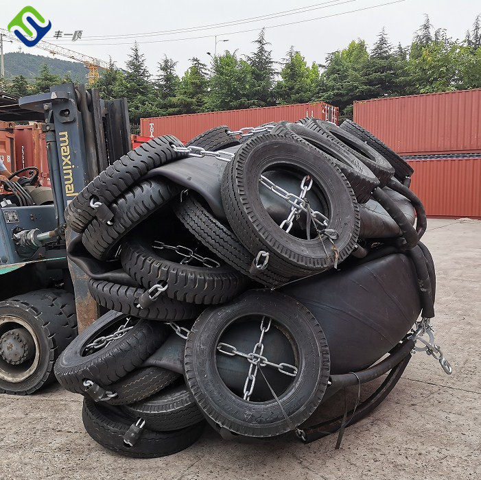 Floating Pneumatic Rubber Fender Marine Ship Fenders With Chain And ...